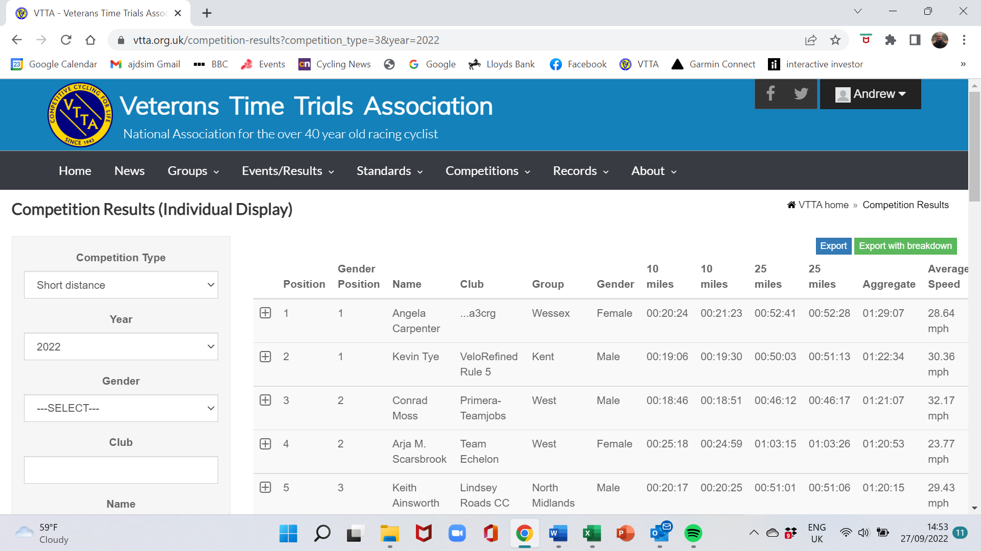 VTTA - Veterans Time Trials Association - Welcome to the VTTA