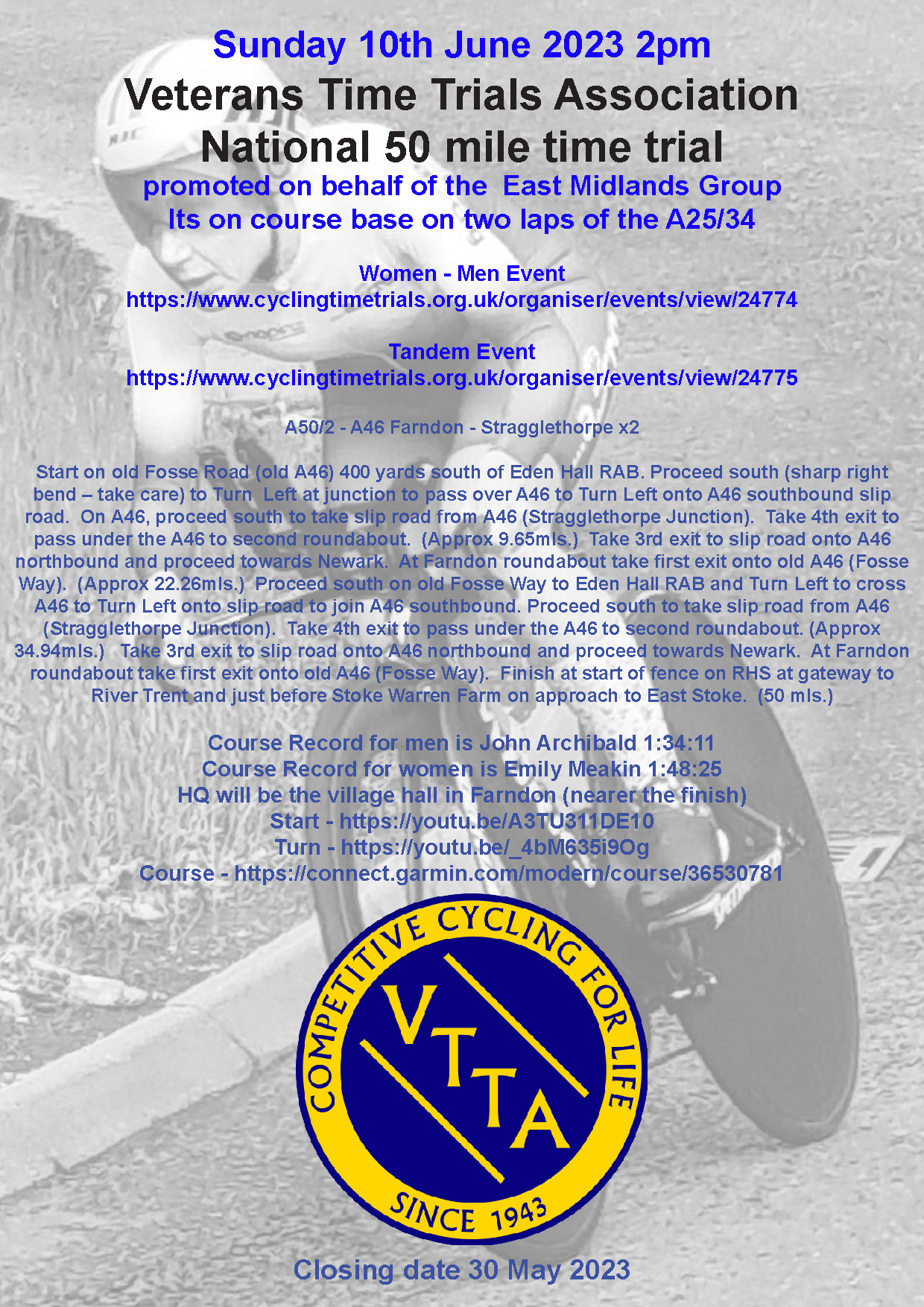 VTTA - Veterans Time Trials Association - Users